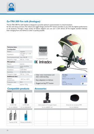 Ecom Ex-TRA300 ATEX Hazardous Area Headset Datasheet | PDF