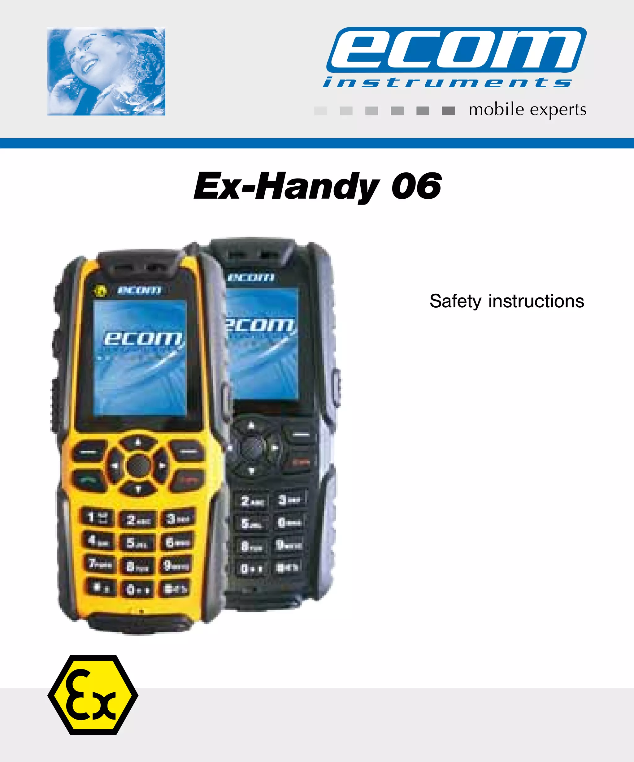 Ecom EX Handy 06 ATEX Certified Hazardous Area Mobile Phone | PDF