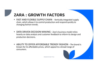 Growth of Zara and Comparison with fabindia | PDF | Marketing and ...