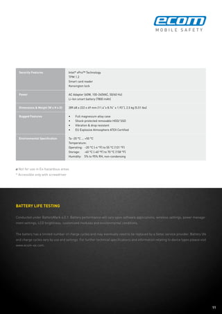 Ecom Getac V100 Ex2 - Hazardous Area Zone 2 Laptop (ATEX Certified) | PDF