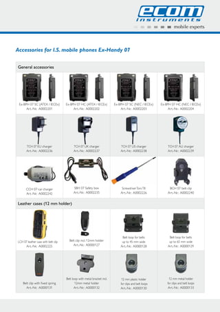 Ecom Handy 07 ATEX Mobile Phones For Hazardous Area | PDF