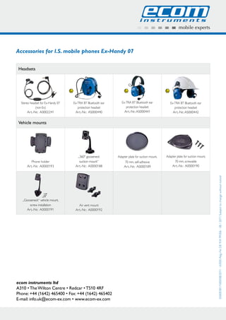 Ecom Handy 07 ATEX Mobile Phones For Hazardous Area | PDF