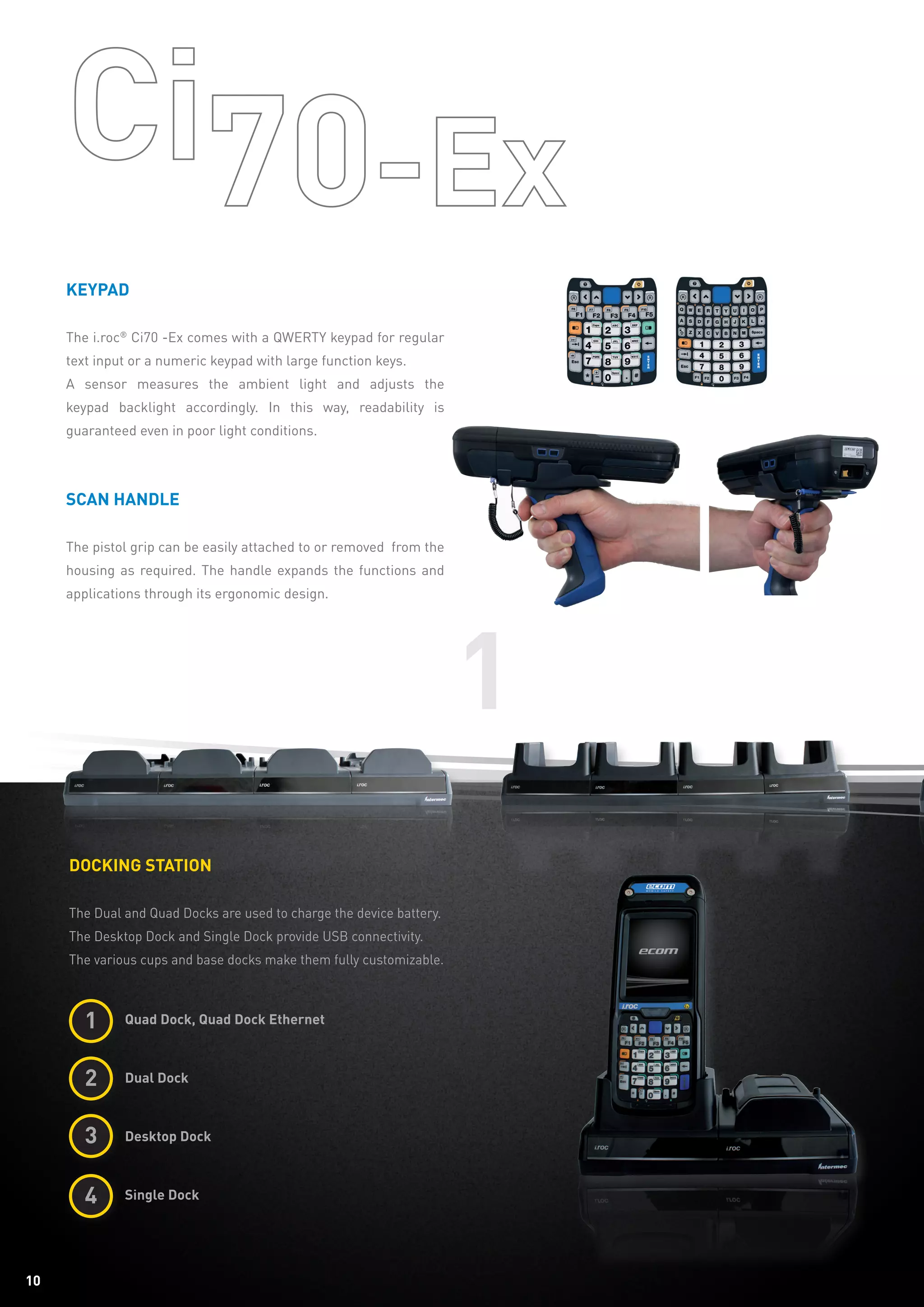 Ecom i.roc Ci70 Ex Intrinsically Safe Handheld Mobile Computers | PDF