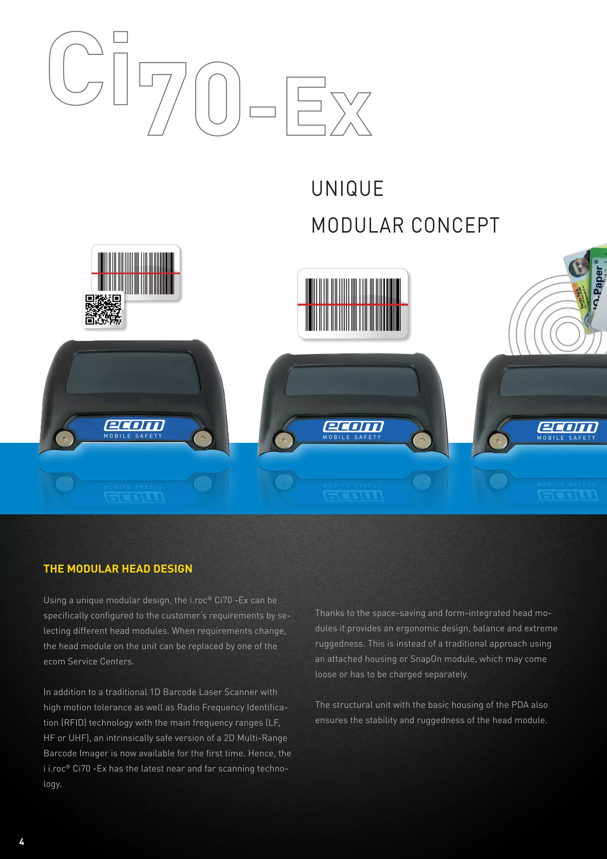 Ecom i.roc Ci70 Ex Intrinsically Safe Handheld Mobile Computers | PDF
