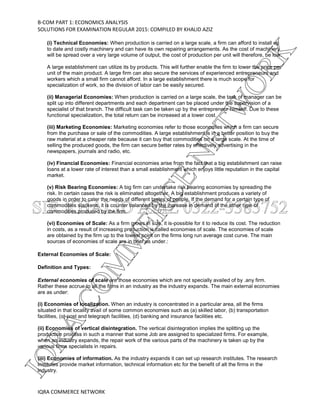 B-COM Part 1 Economics | PDF