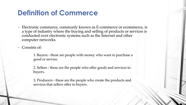 E-Commerce Basics | PPTX