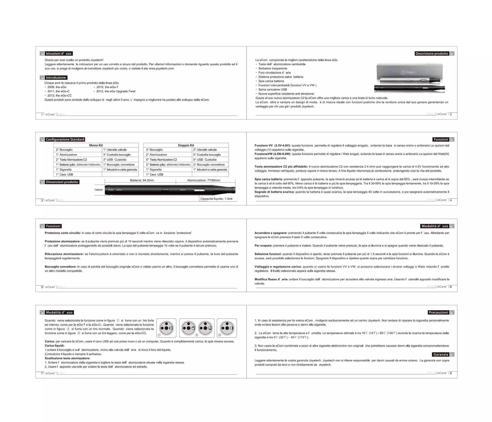 Instruction Manual for Joyetech eCom | PPT