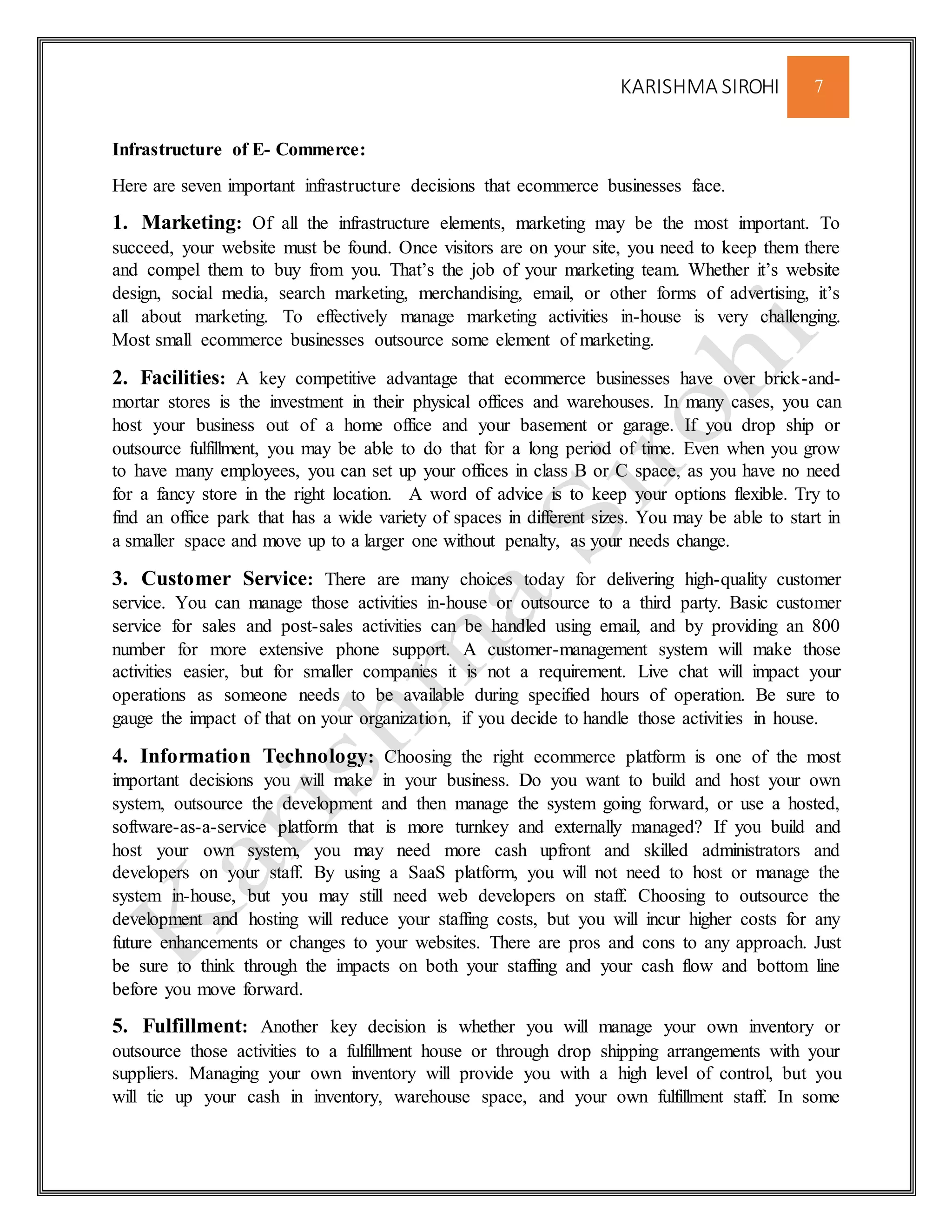 E commerce full notes for mba | DOCX