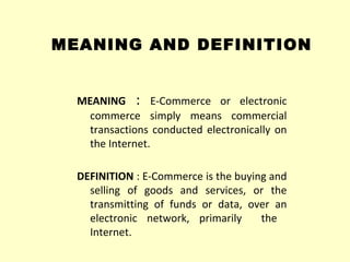 Ecommerce | PPT
