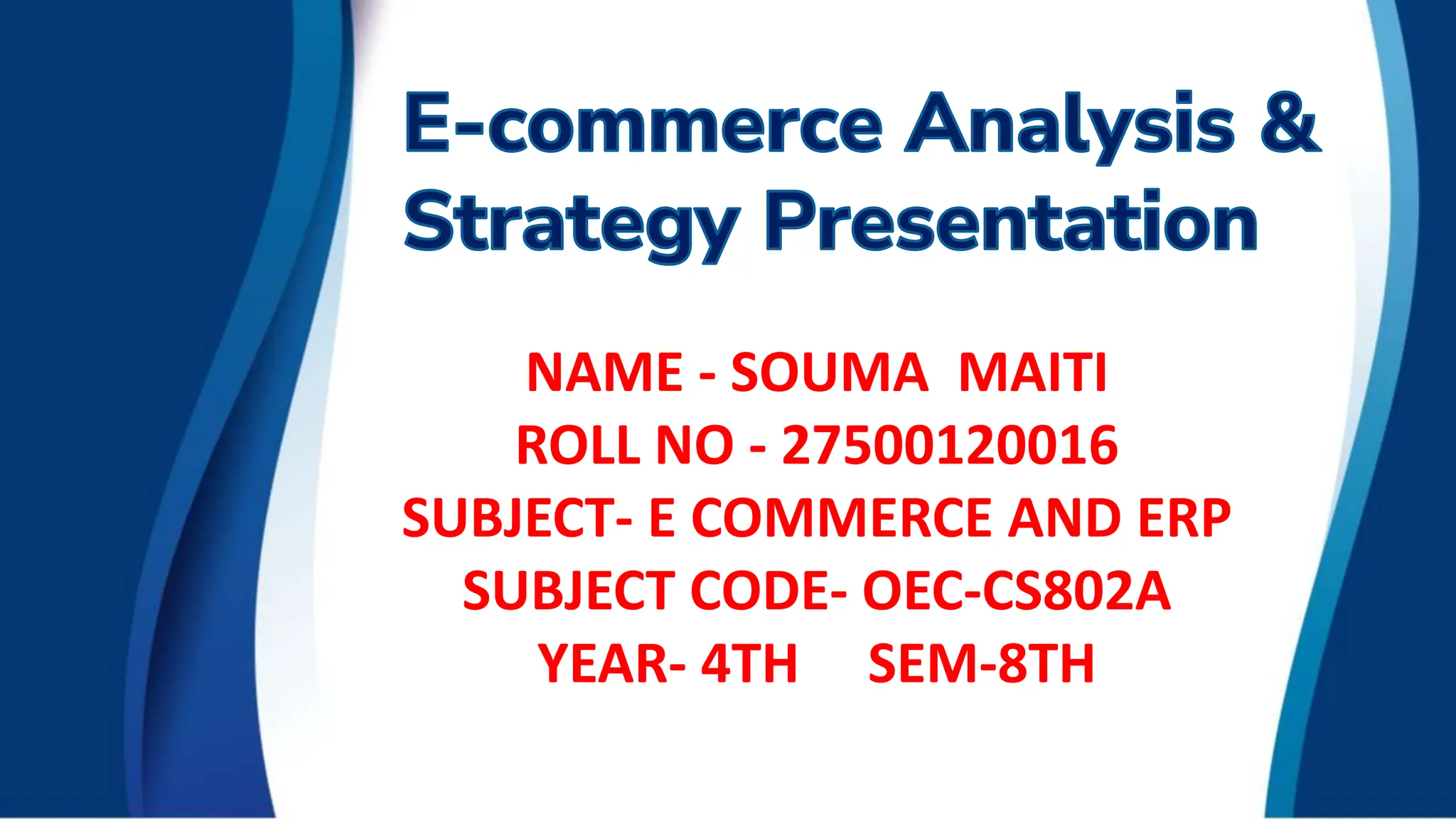 E-Commerce Analysis & Strategy Presentation | PPTX