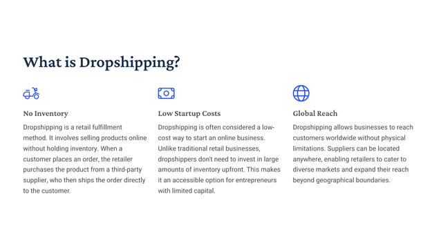 Understanding the Dropshipping Business Model: Pros and Cons | PDF