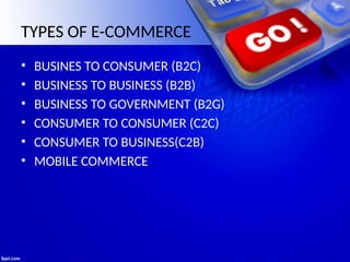 internet & electronic Commerce, Types of e-commerce | PPTX