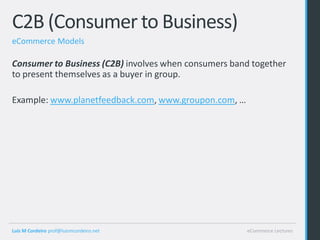 Ecommerce models | PDF | Business | Business and Finance