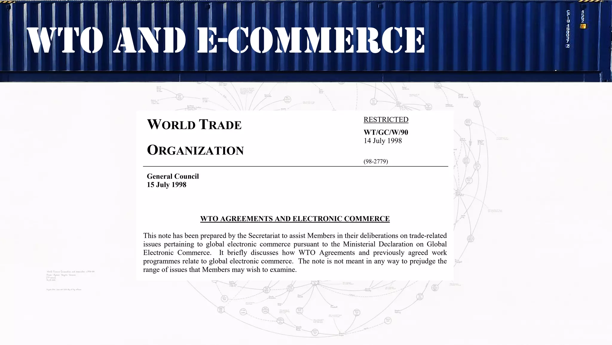 E-Commerce and the WTO | PDF