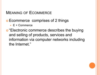 E-Commerce | PPTX