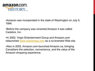 AMAZON ECOMMERCE | PPTX