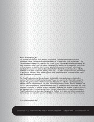 E Commerce Analytics Demandware | PDF