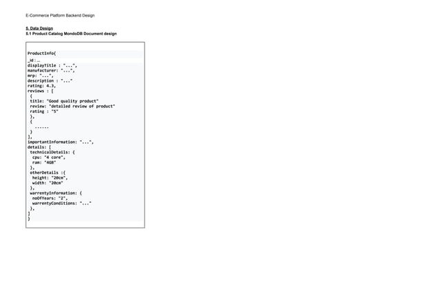Ecommerce Backend Design | PDF
