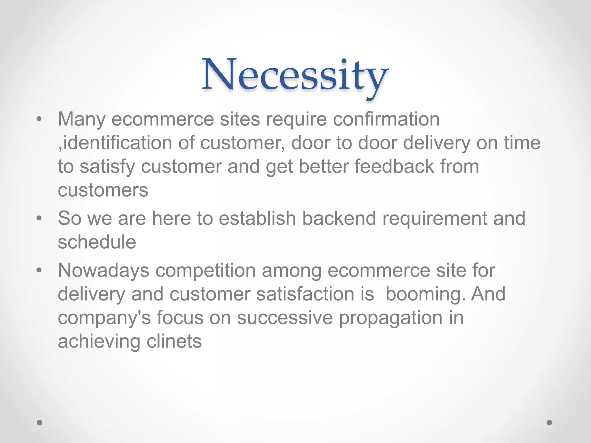 Ecommerce backend process | PPT