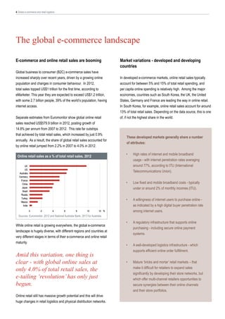 E-commerce boom triggers transformation in retail logistics | PDF