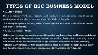 Ecommerce Business Model and the various models .pptx
