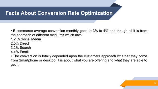 Ecommerce Conversion Rates Optimization - Facts & Figures | PPT