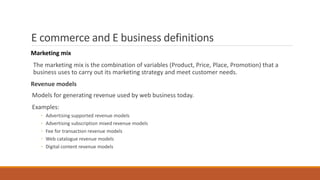 E commerce definitions | PPT