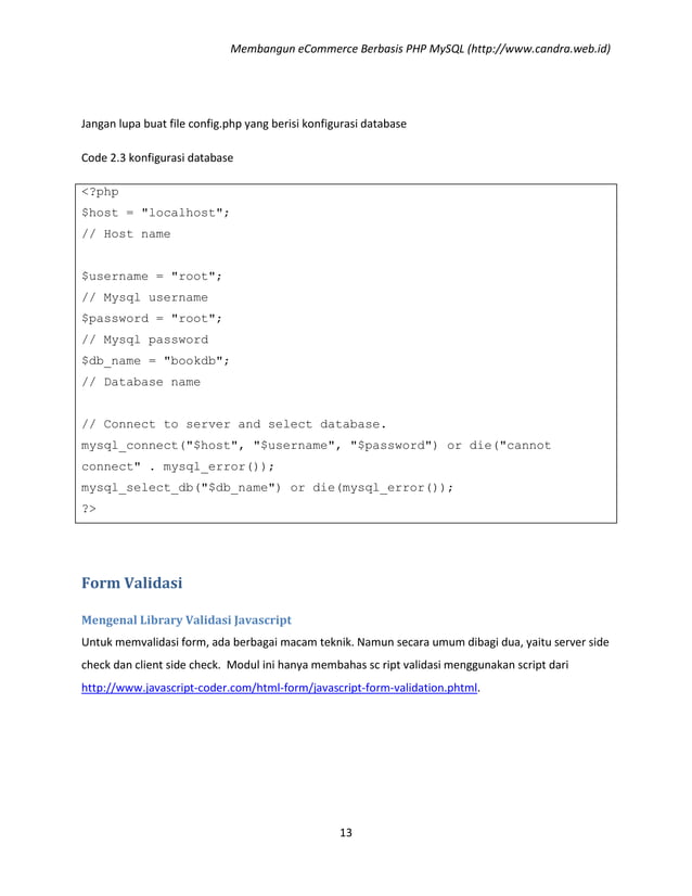 E commerce dengan php mysql | PDF