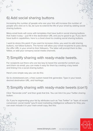 Ecommerce Email Cheat Sheets | PDF