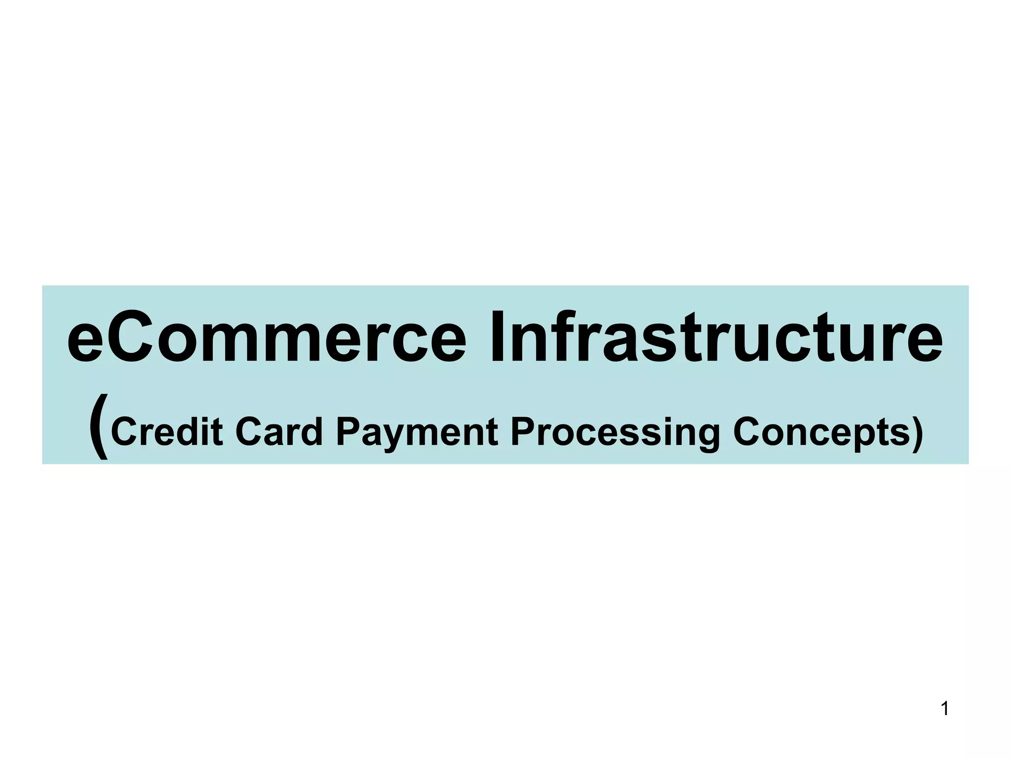E commerce infrastructure | PPT