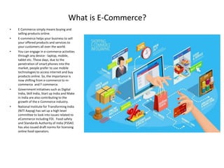 E commerce introduction, process and legal aspects | PPTX