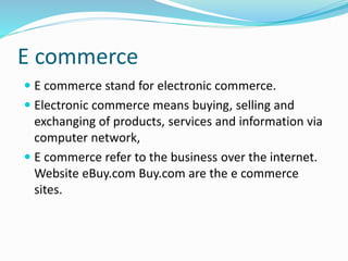 E-commerce lecture | PPTX