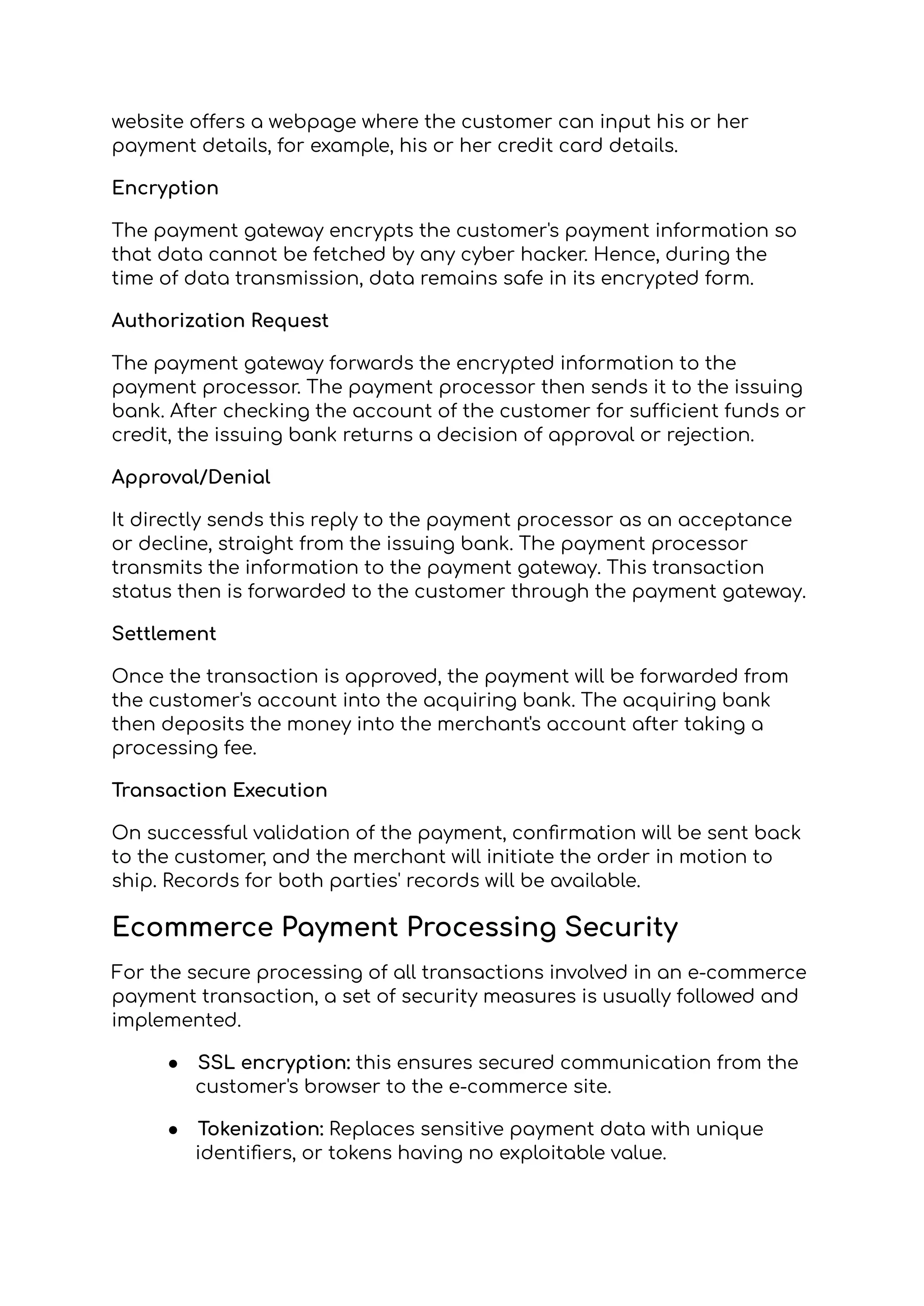 E-commerce Payment Processing: How Does It Work? | PDF
