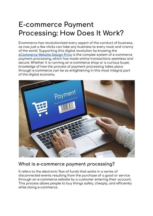 E-commerce Payment Processing: How Does It Work? | PDF