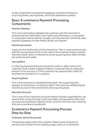 E-commerce Payment Processing: How Does It Work? | PDF