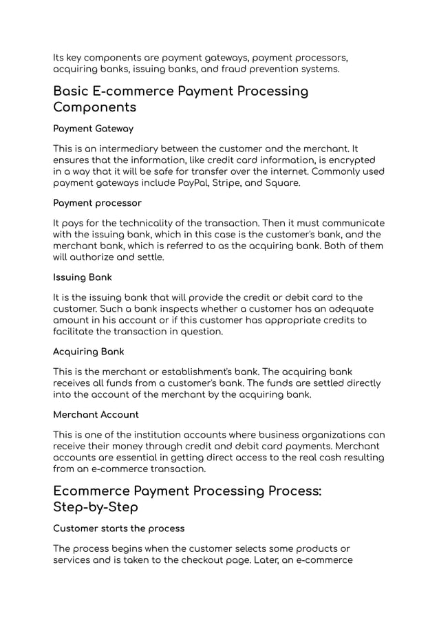 E-commerce Payment Processing: How Does It Work? | PDF