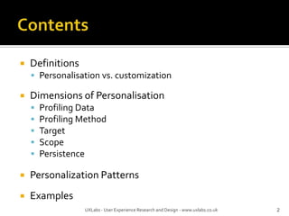 Patterns of Personalization | PPT