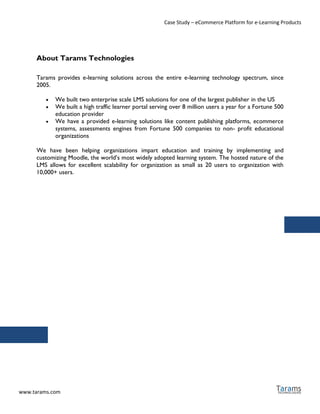Ecommerce Platform for eLearning Products - Case Study | PDF