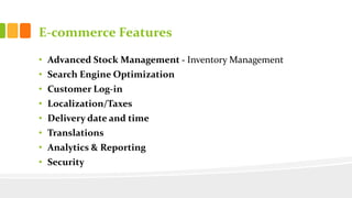 Ecommerce features | PPT