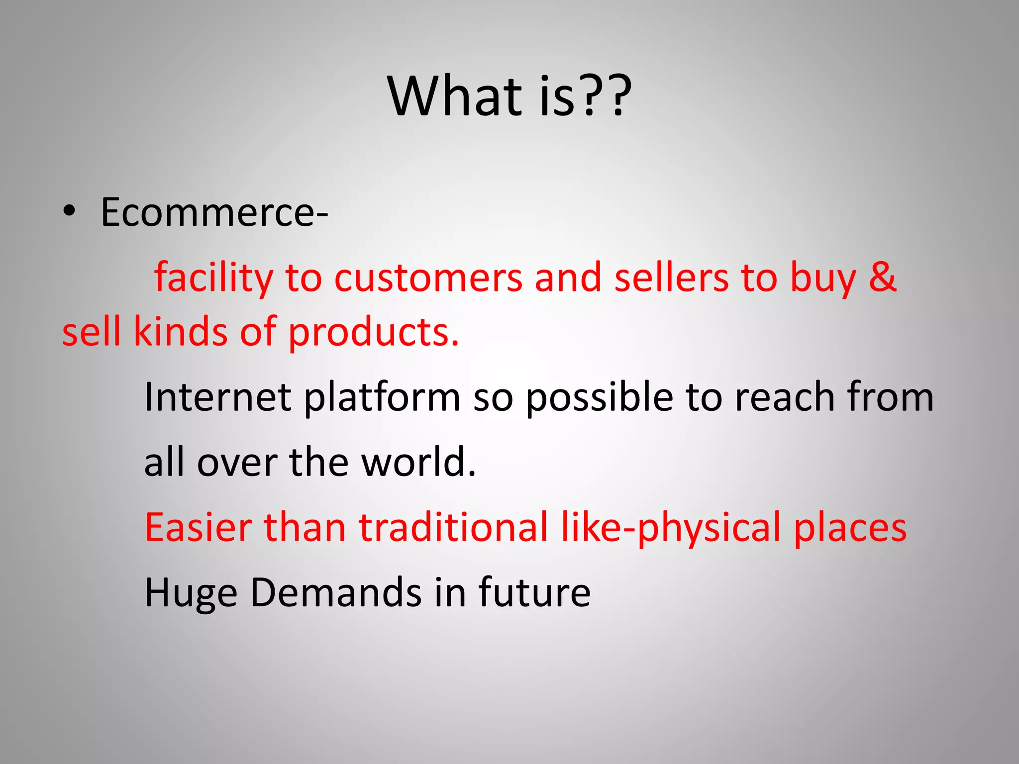 Ecommerce Presentation Pptx Internet Computing