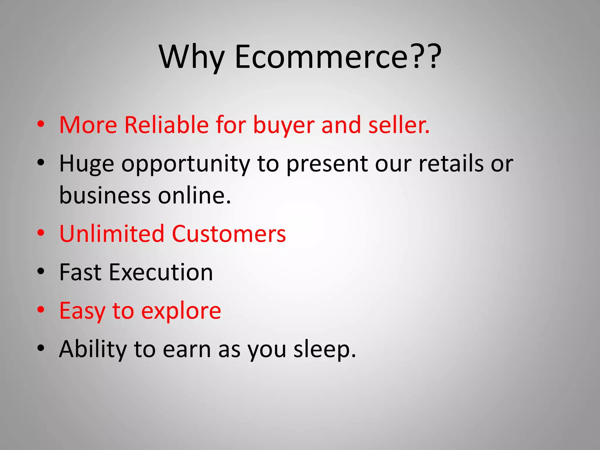 Ecommerce Presentation Pptx Internet Computing