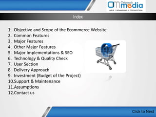 E commerce proposal | PPSX | Web Development | Internet