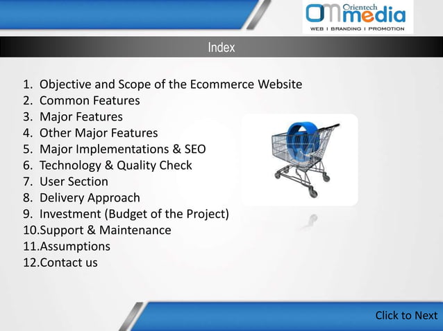E commerce proposal | PPSX | Web Development | Internet