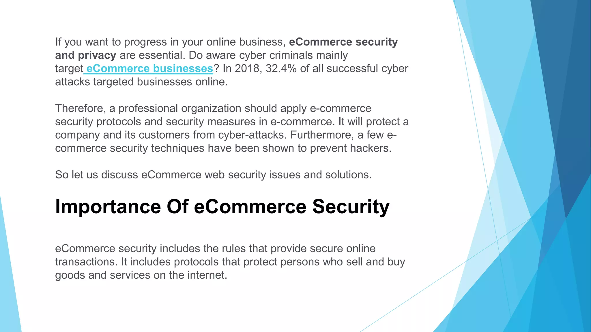 ECommerce Security Important, Issues & Protection Measures.pdf