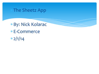 Sheetz app on Smart Phone | PPTX | Grocery Shopping | Shopping