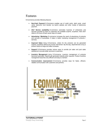 E commerce tutorial | PDF