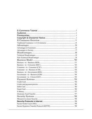 E commerce Tutorial | PDF