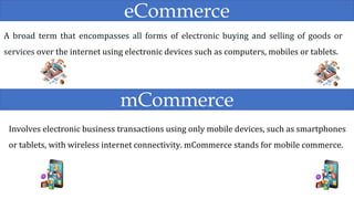 eCommerce vs mCommerce. Know the key differencespptx | PPTX | Internet ...