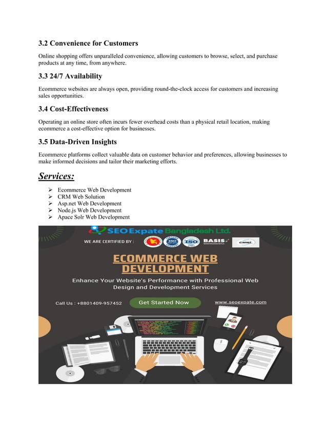 Ecommerce Web Development | PDF