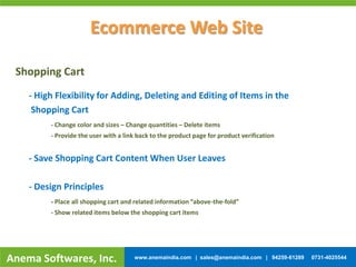 Ecommerce Website, Shopping cart, Online Selling website desiging and development | PPT